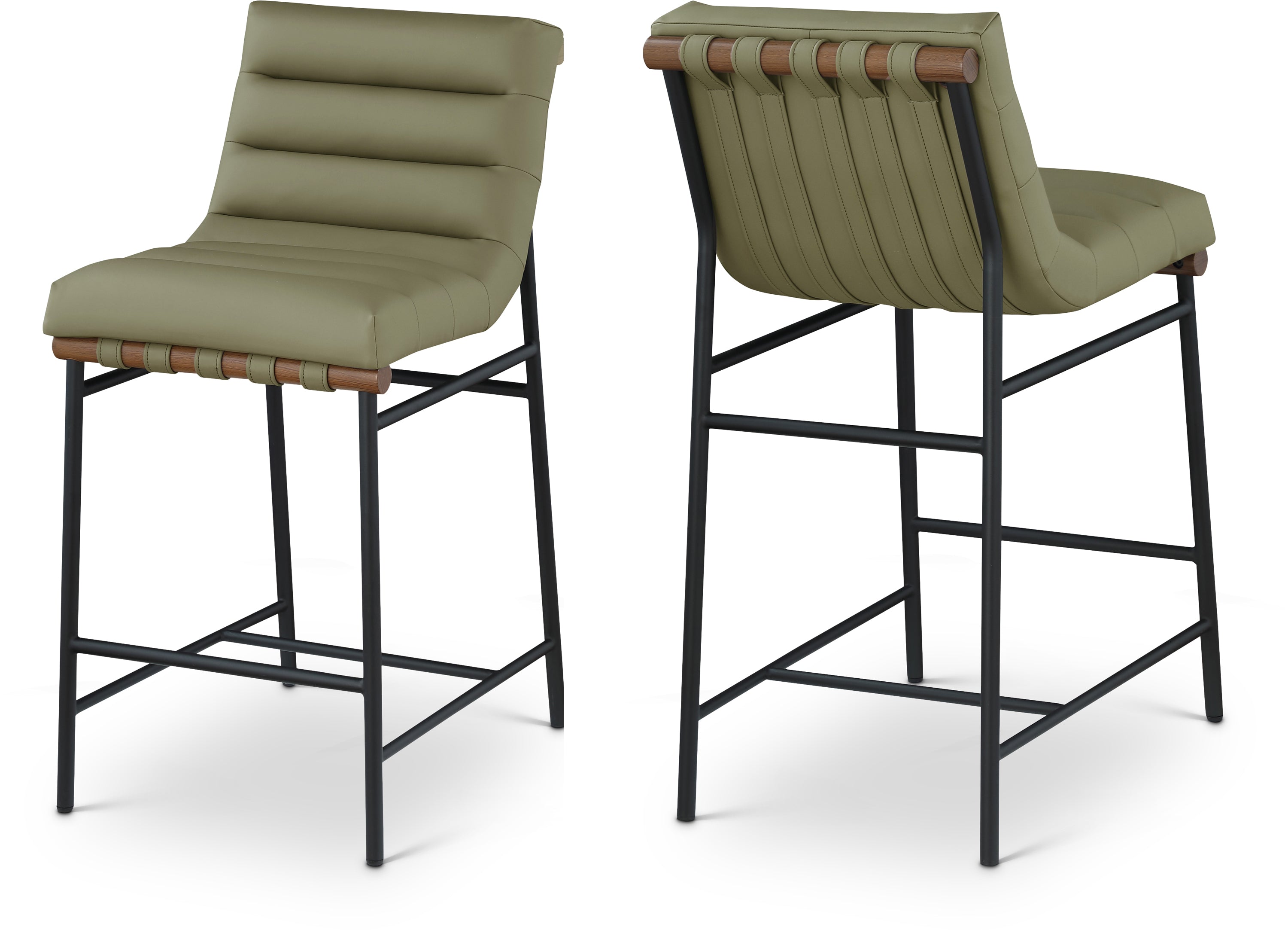 Hannah Green Faux Leather Counter Stool C – casabycoco