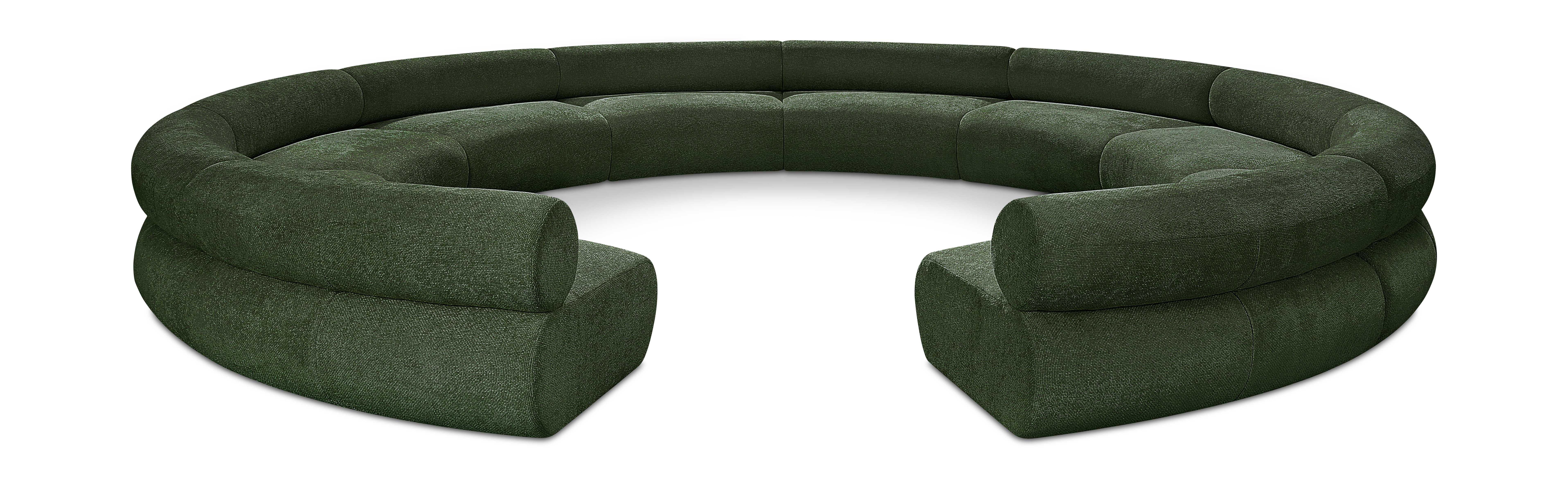 Shiloh Green Chenille Fabric Modular Sofa S10A – casabycoco