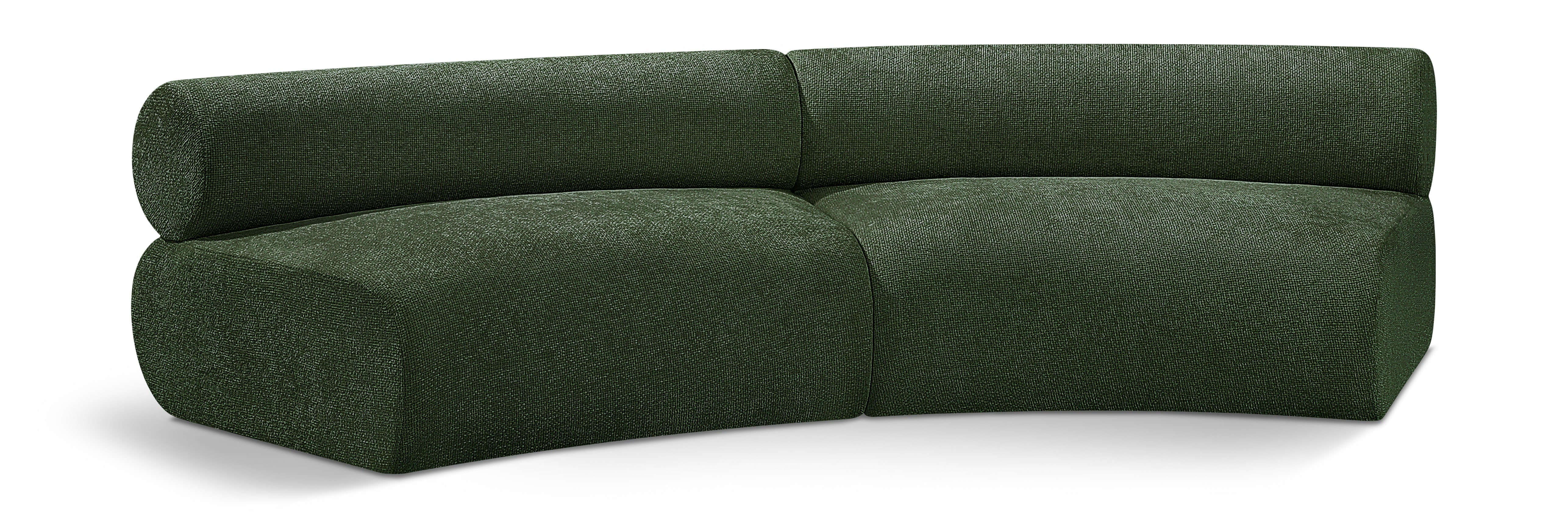 Shiloh Green Chenille Fabric Modular Sofa S2A – casabycoco