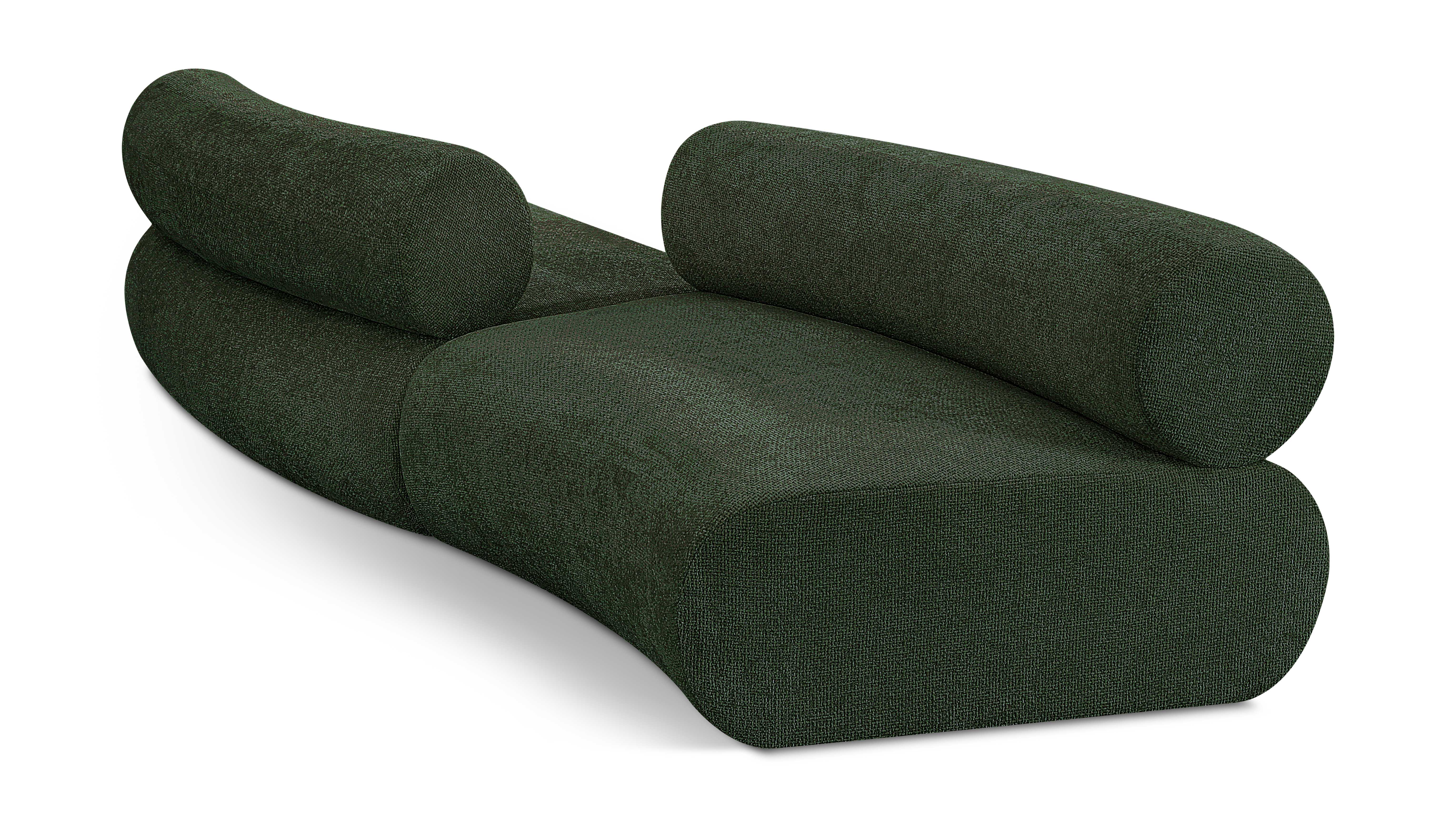 Shiloh Green Chenille Fabric Modular Sofa S2B – casabycoco