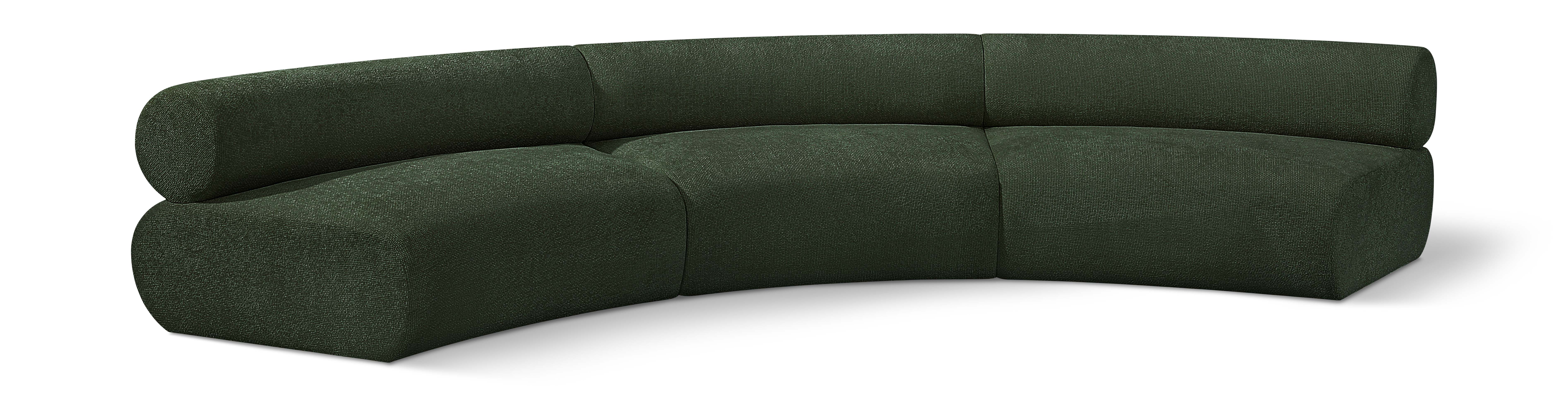 Shiloh Green Chenille Fabric Modular Sofa S3A – casabycoco