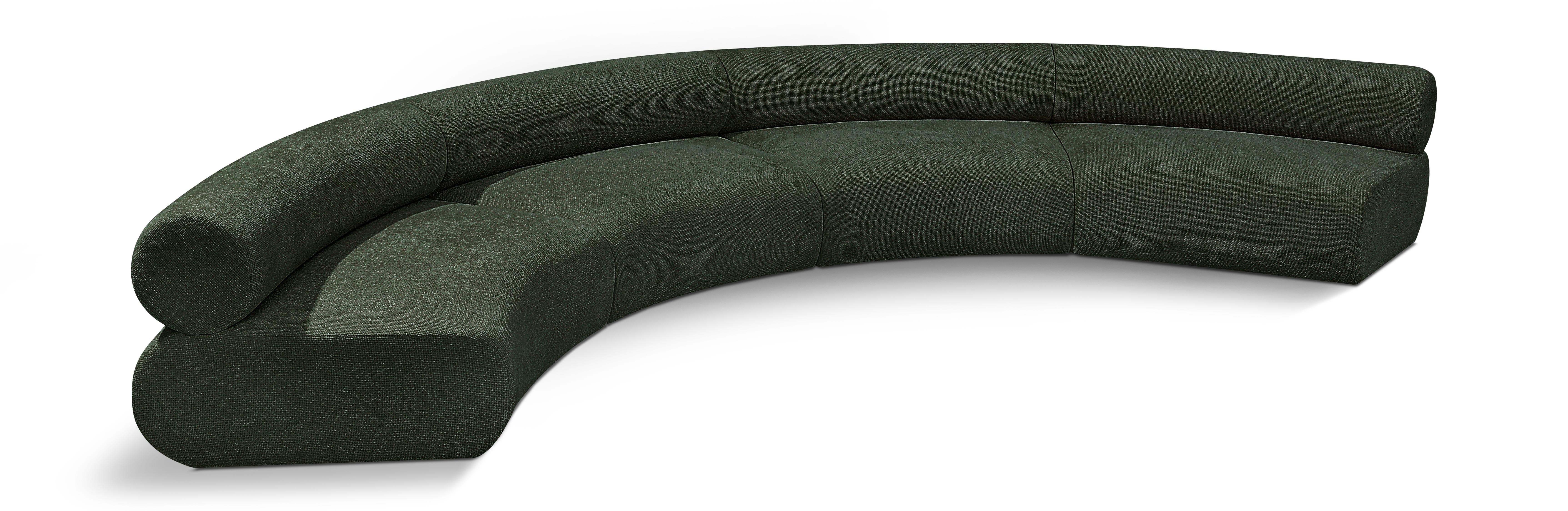 Shiloh Green Chenille Fabric Modular Sofa S4A – casabycoco