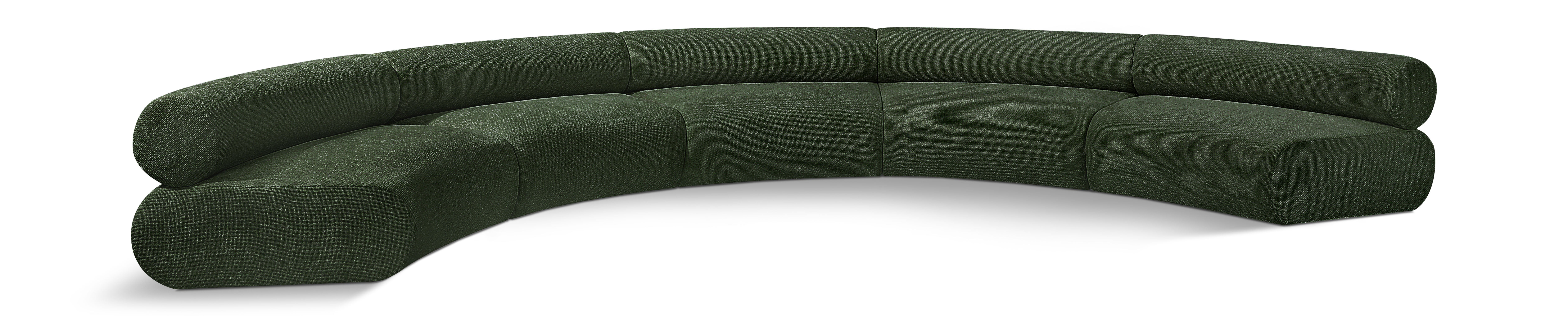Shiloh Green Chenille Fabric Modular Sofa S5A – casabycoco