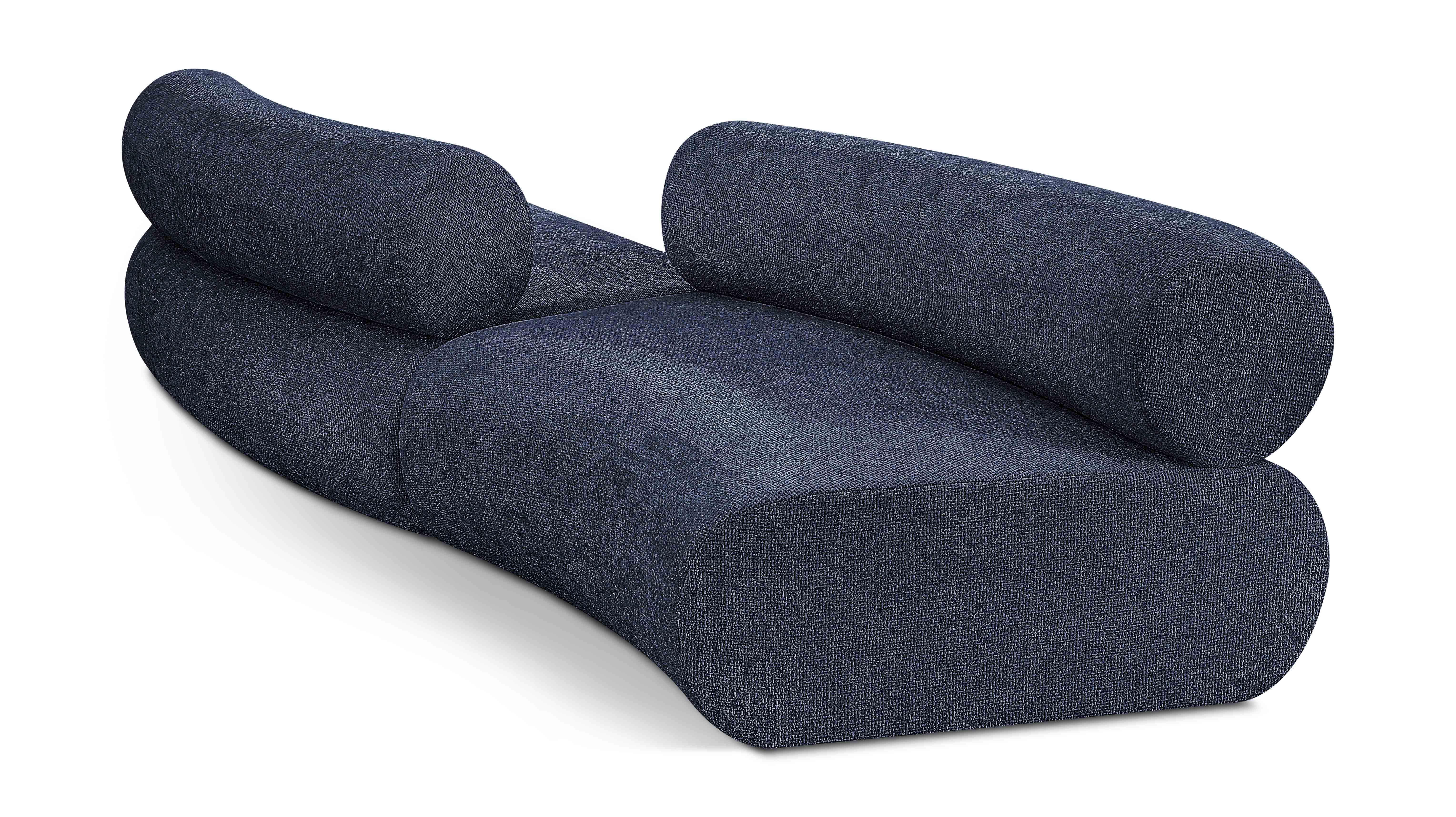 Shiloh Navy Chenille Fabric Modular Sofa S2B – casabycoco