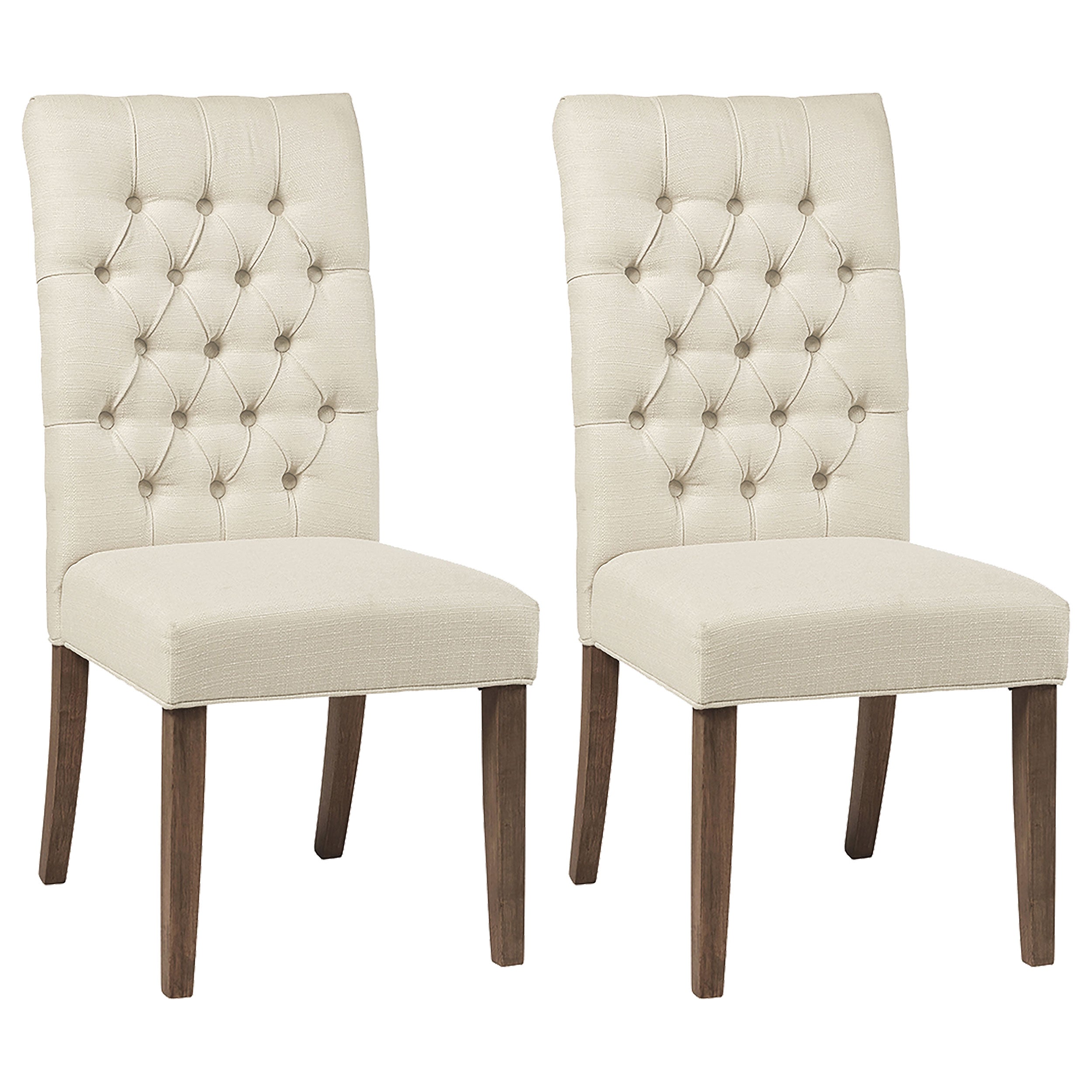 ISAAC Tufted Back Dining Chairs Vineyard Oak (Set of 2) – casabycoco