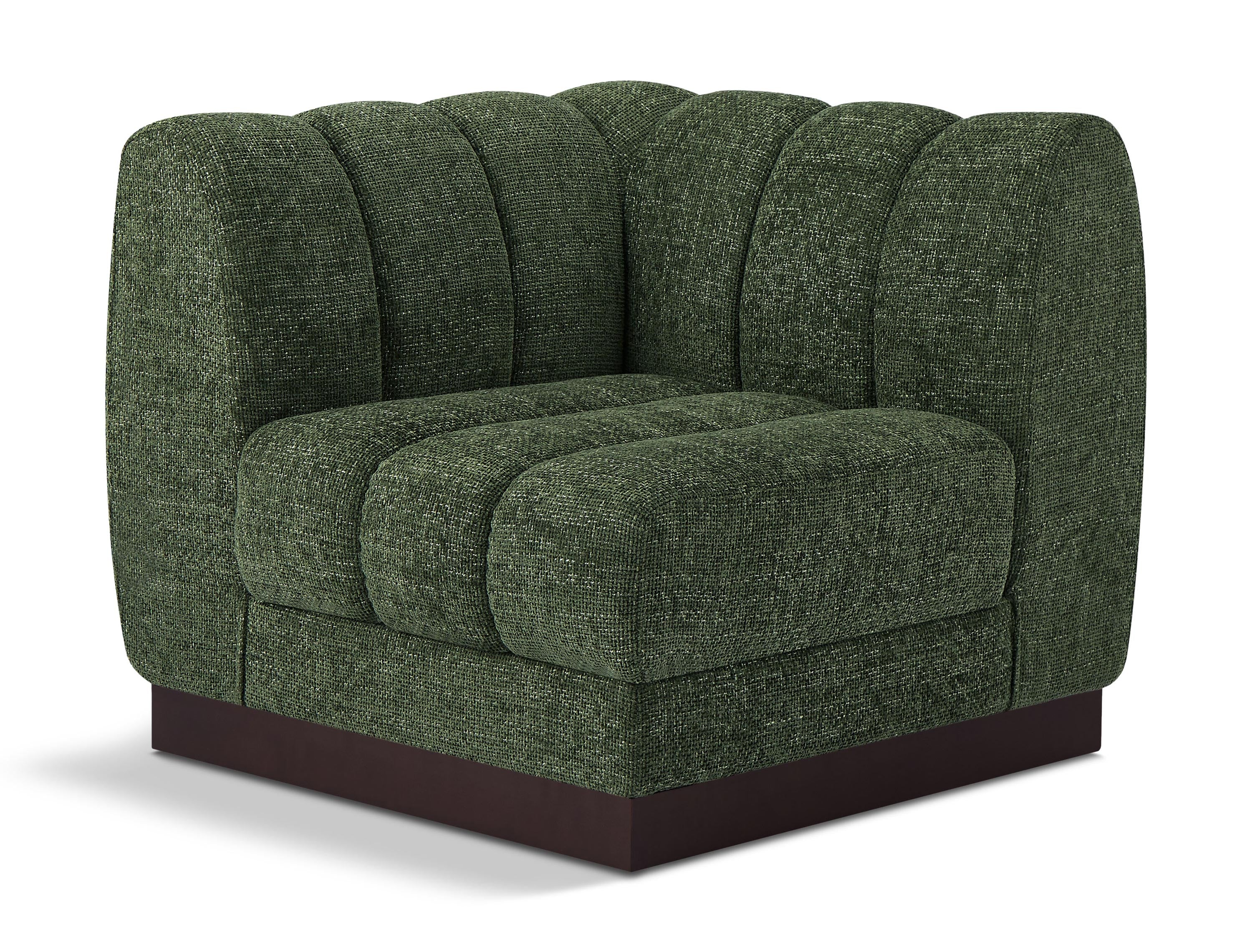 Porter Green Chenille Fabric Corner Chair Corner – casabycoco