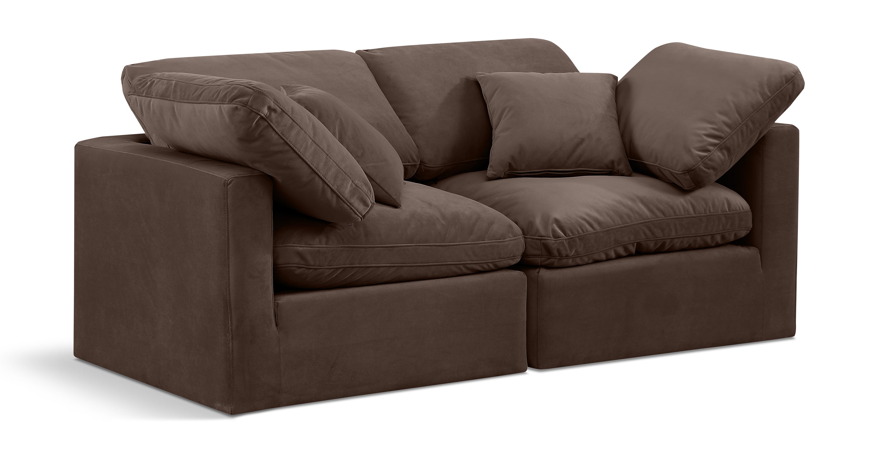 Luxus Brown Velvet Modular Sofa S70 – casabycoco