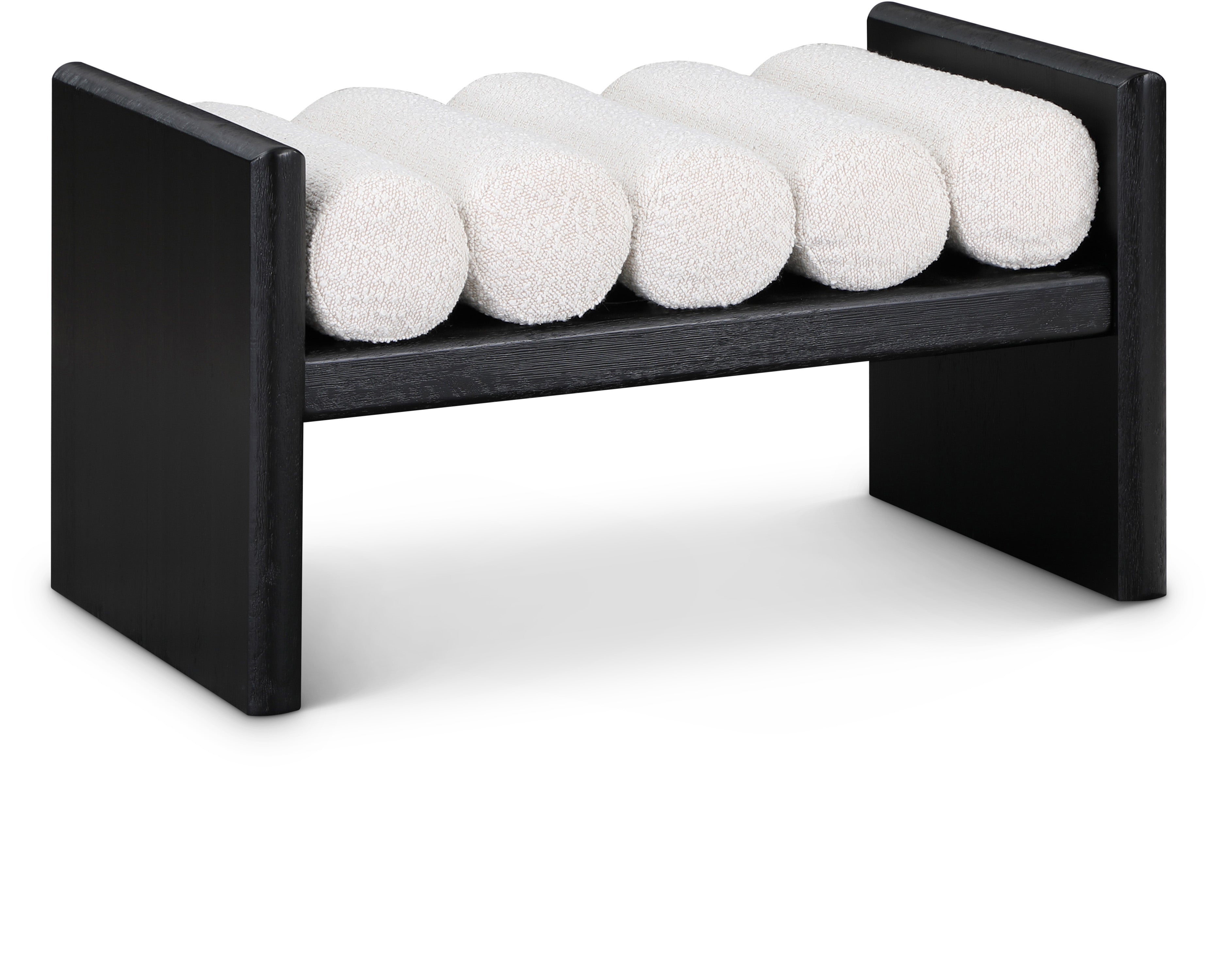 Adam Cream Boucle Fabric Bench – casabycoco