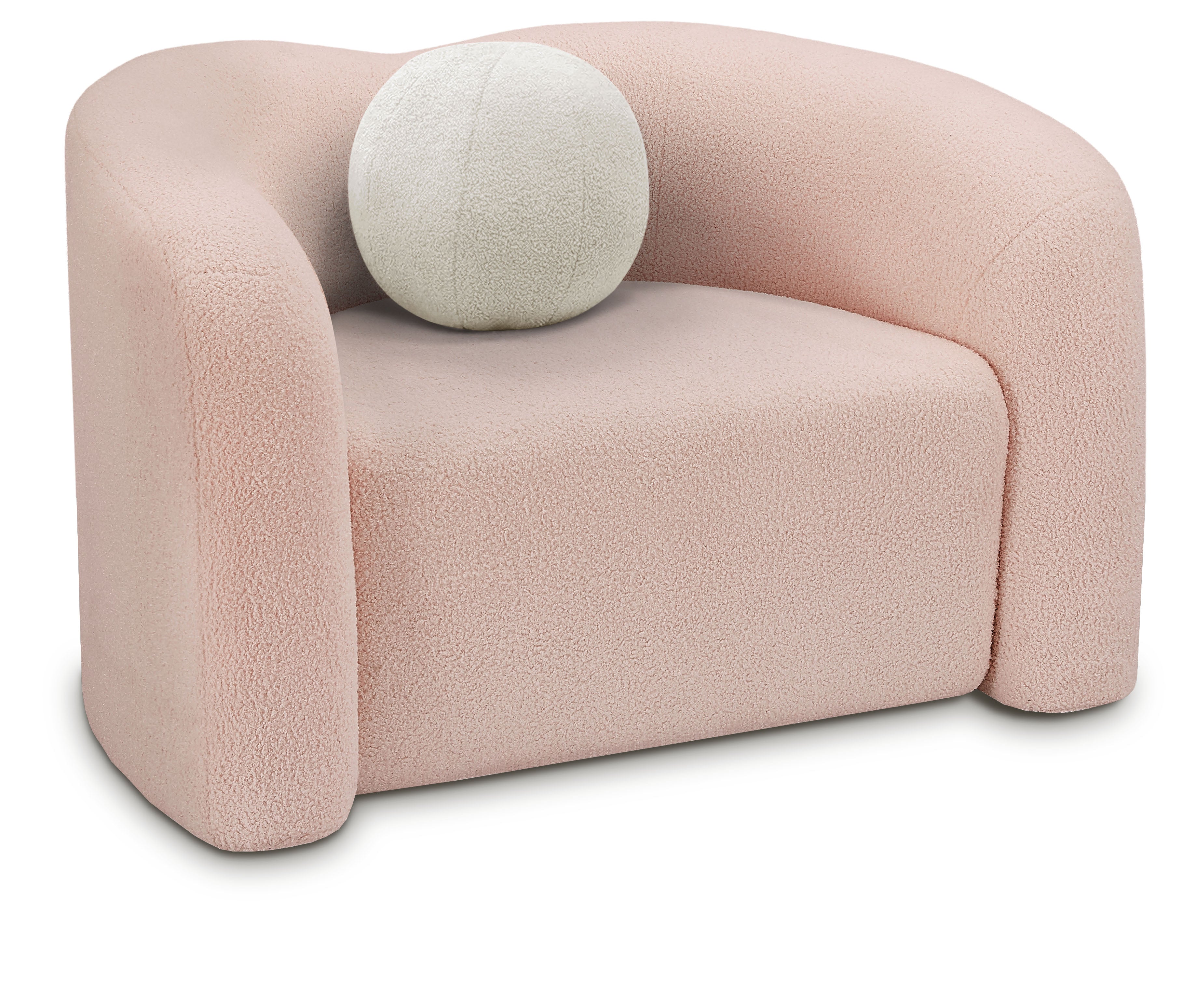 Eclipse Pink Faux Shearling Teddy Fabric Chair C – casabycoco