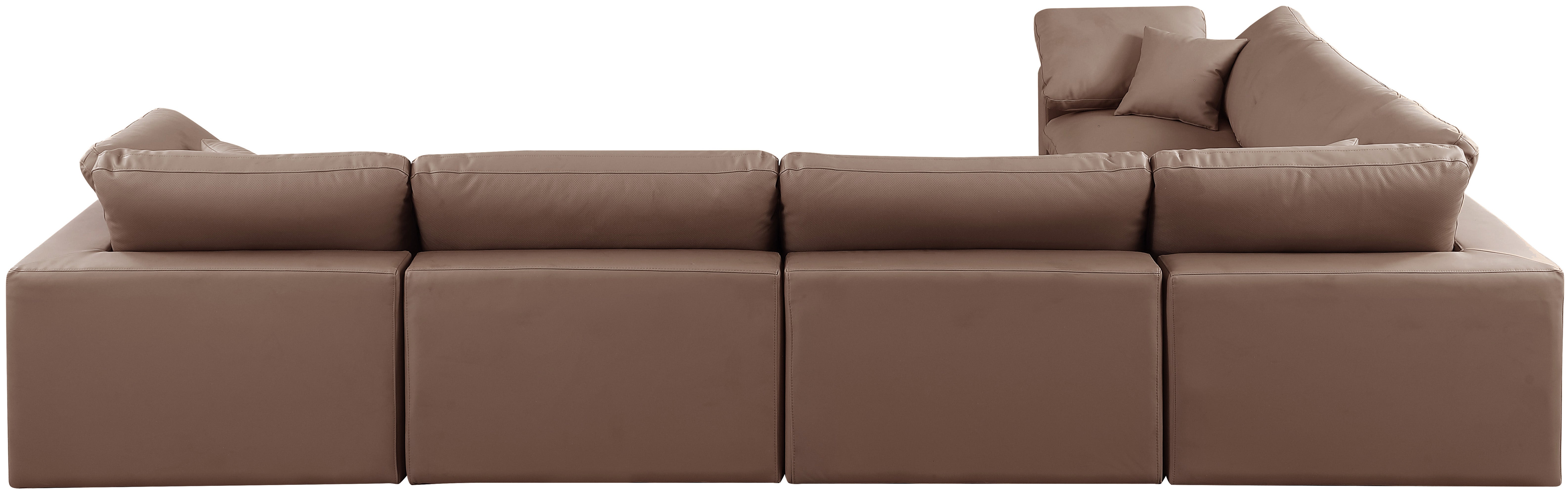 Dolce Brown Faux Leather Modular Sectional Sec6A – casabycoco