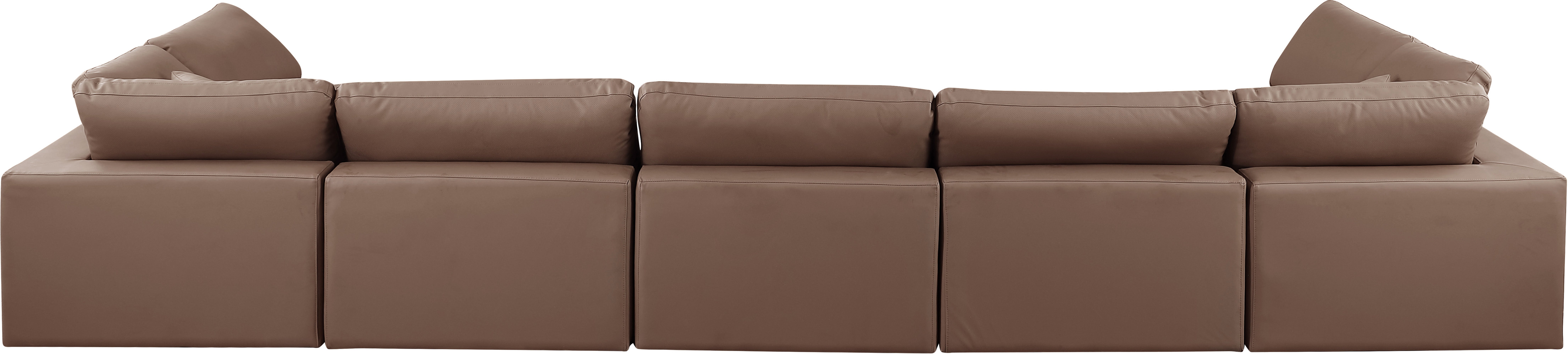 Dolce Brown Faux Leather Modular Sectional Sec7B – casabycoco
