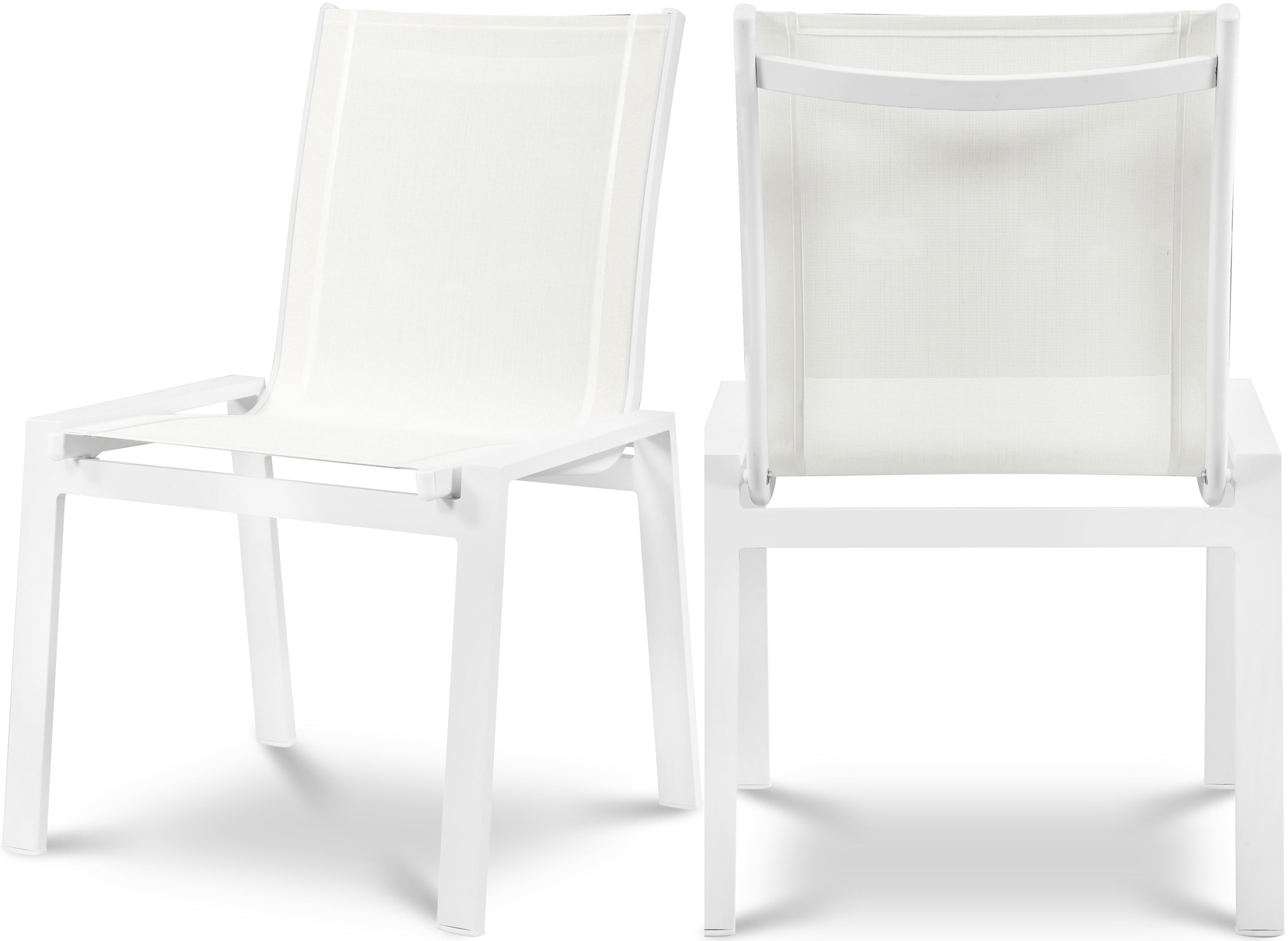 Alyssa White Mesh Water Resistant Fabric Outdoor Patio Aluminum Mesh D ...