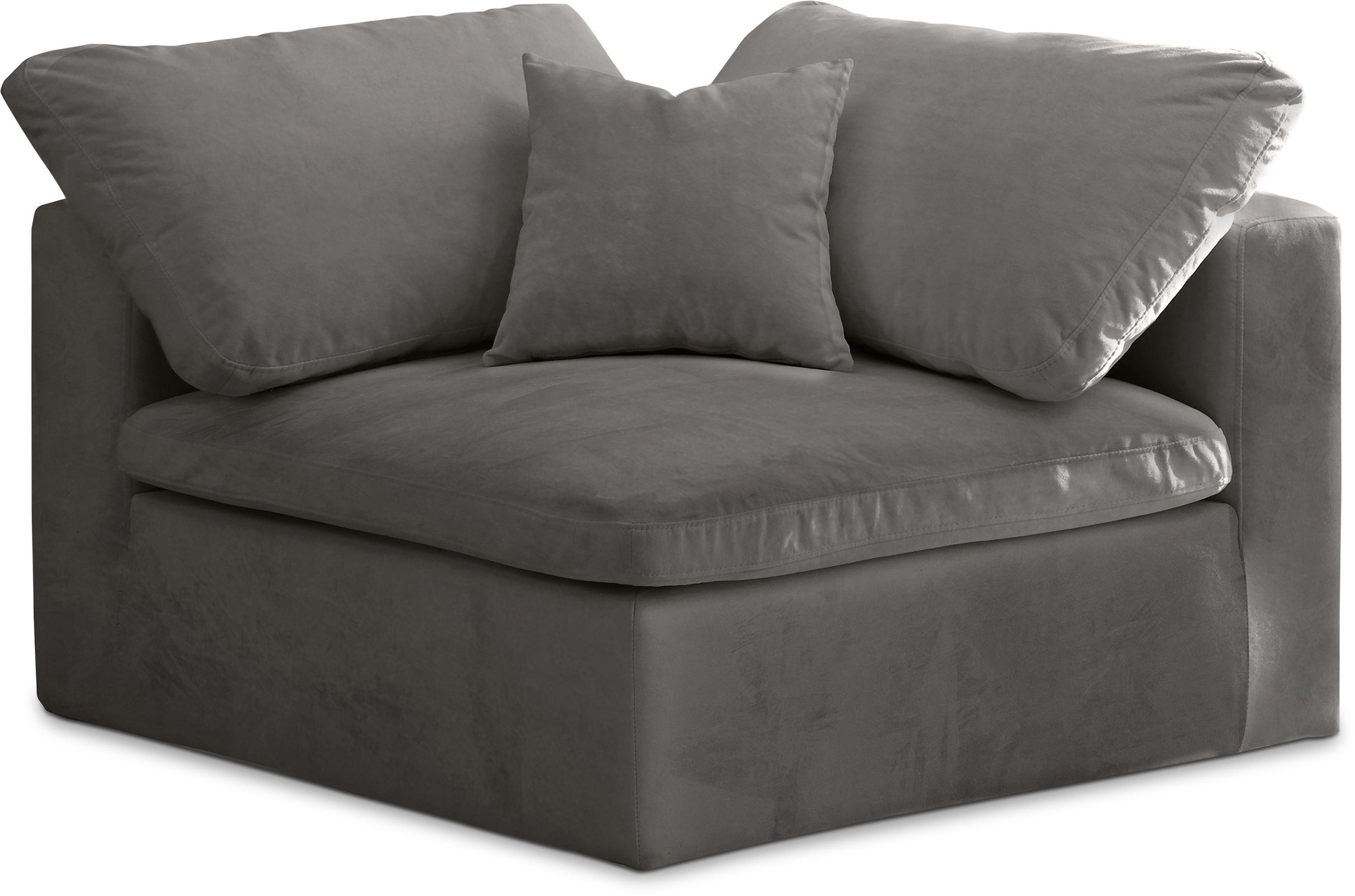 Hyatt Grey Velvet Chair Corner – casabycoco