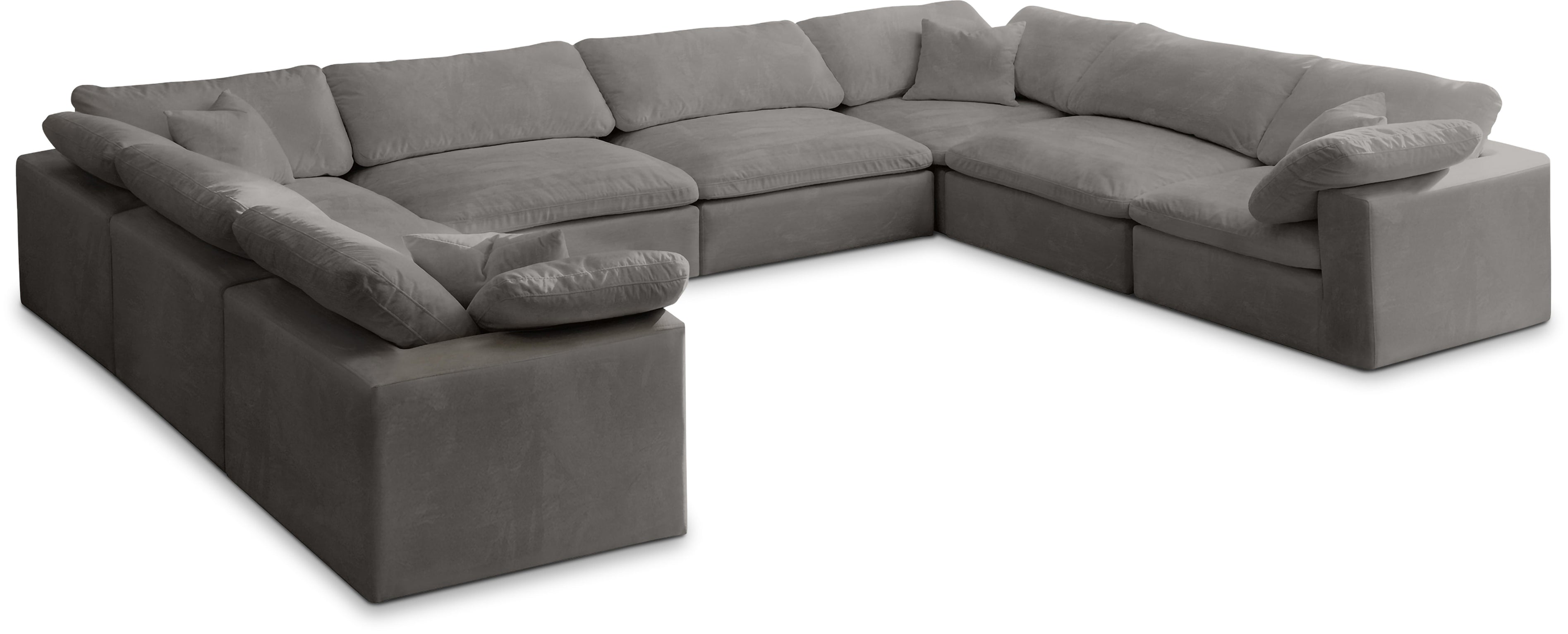 Hyatt Grey Velvet Comfort Modular Sectional Sec8A – casabycoco