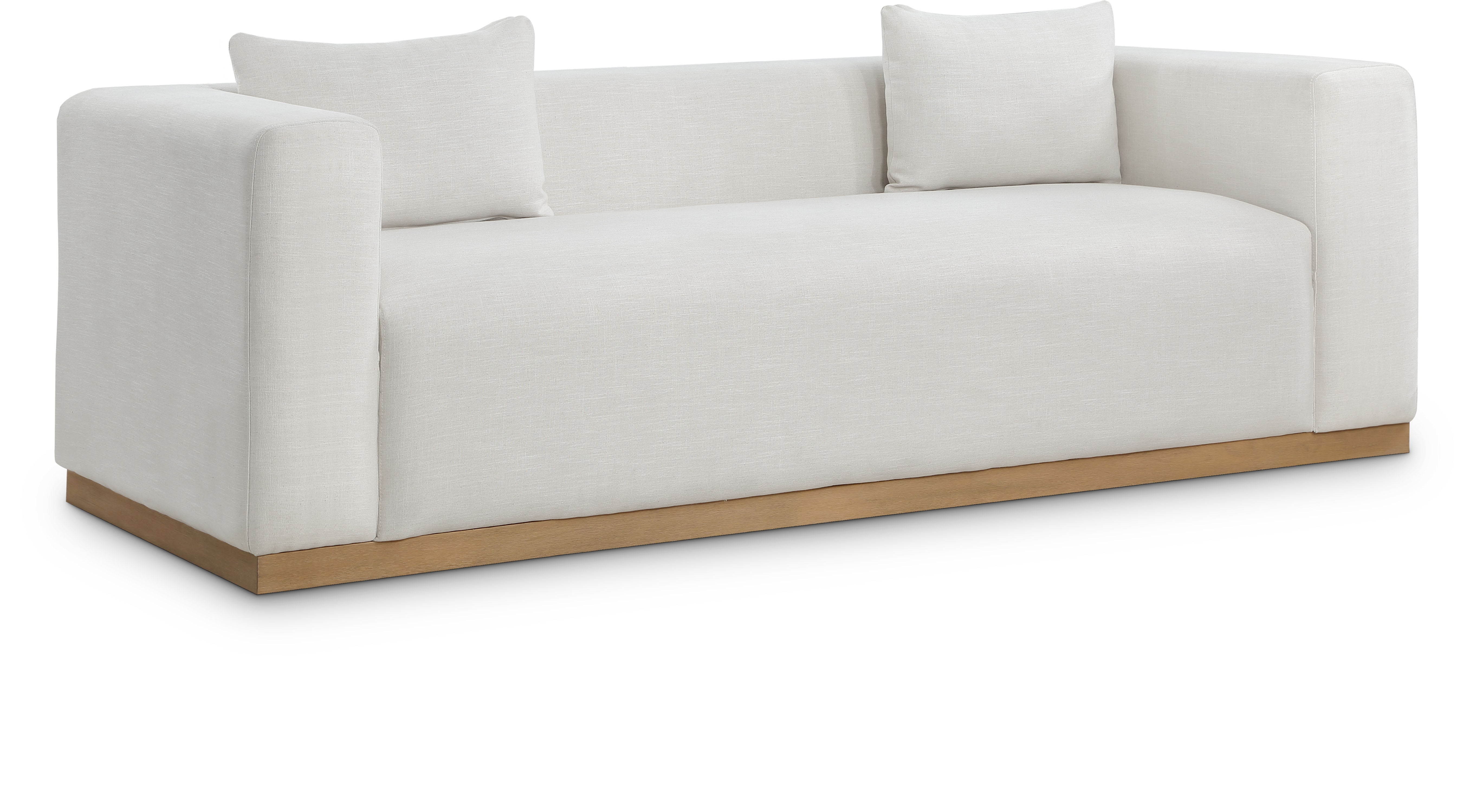 Carly Cream Linen Textured Fabic Sofa S – casabycoco
