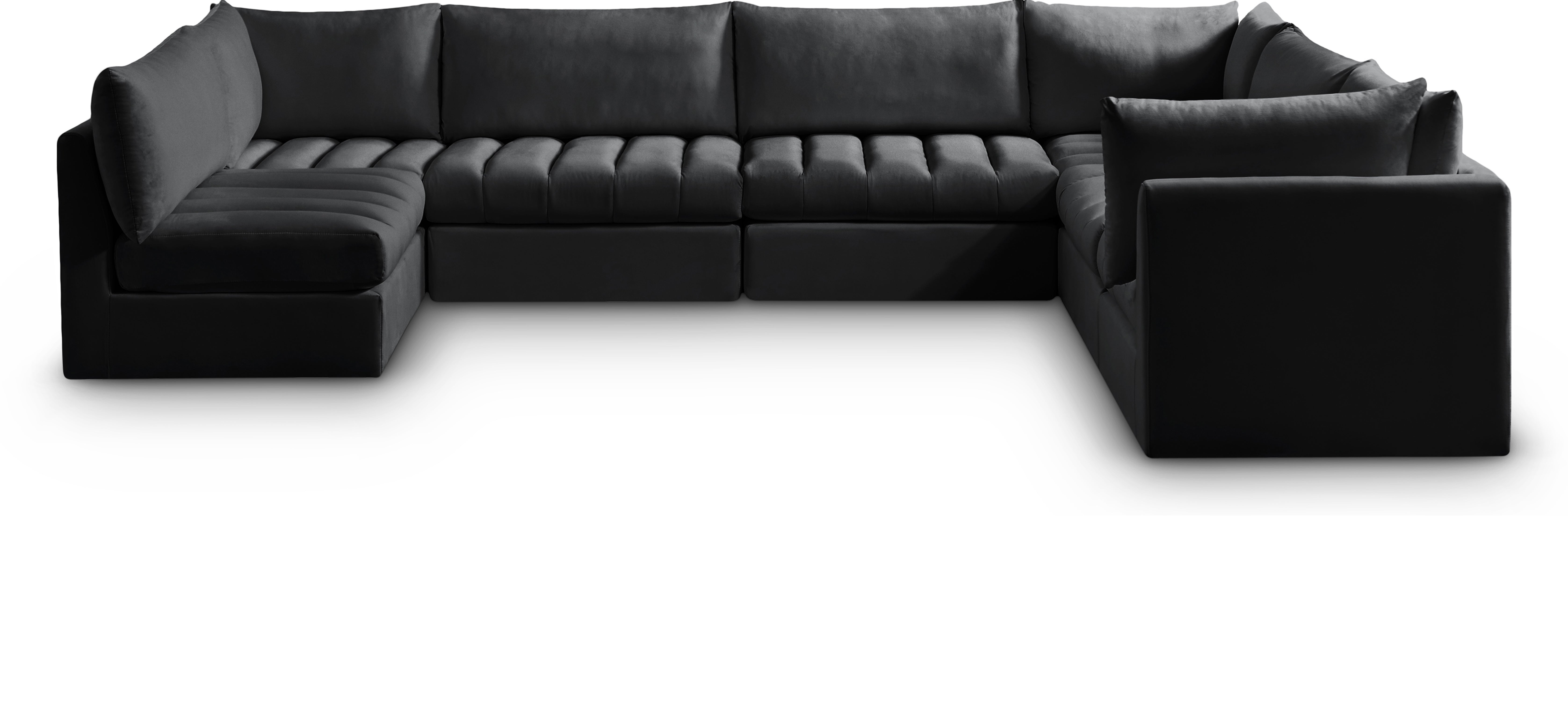 Acadia Black Velvet Modular Sectional Sec7A – casabycoco