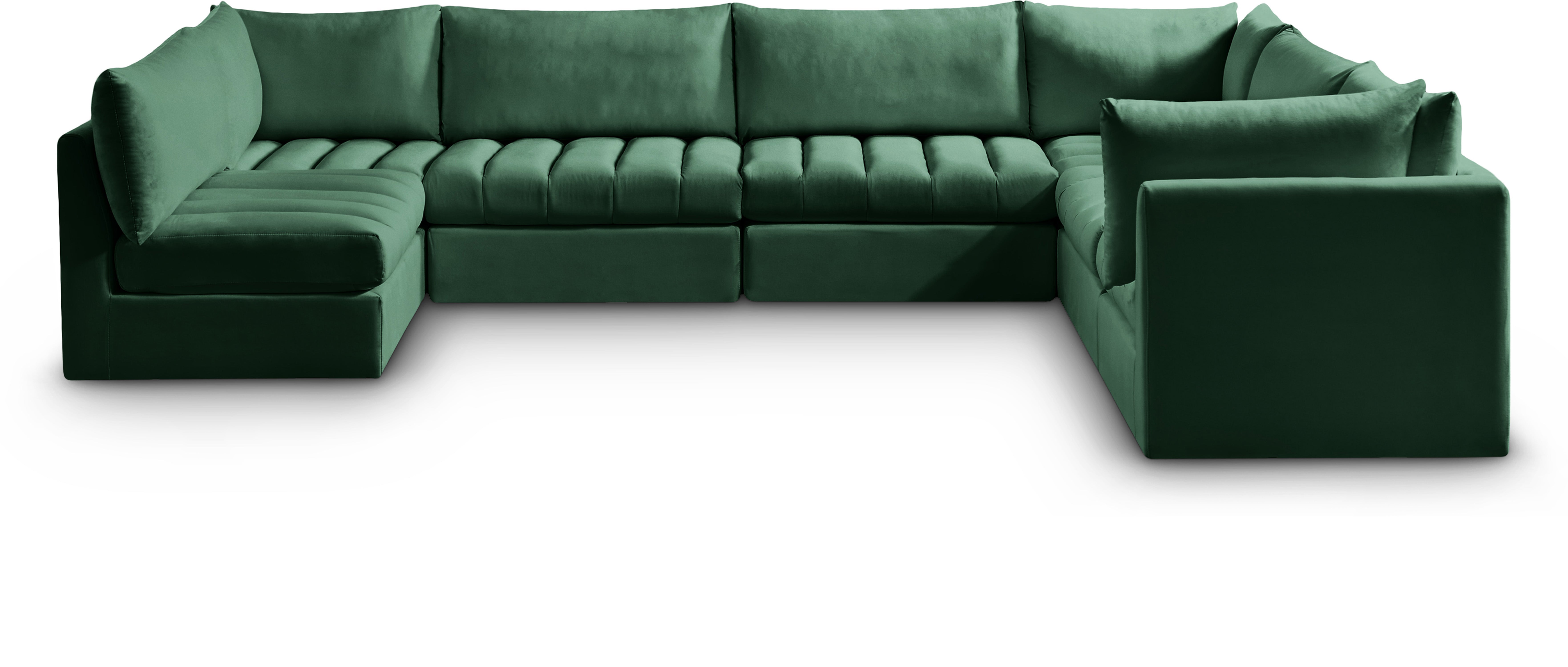 Acadia Green Velvet Modular Sectional Sec7A – casabycoco