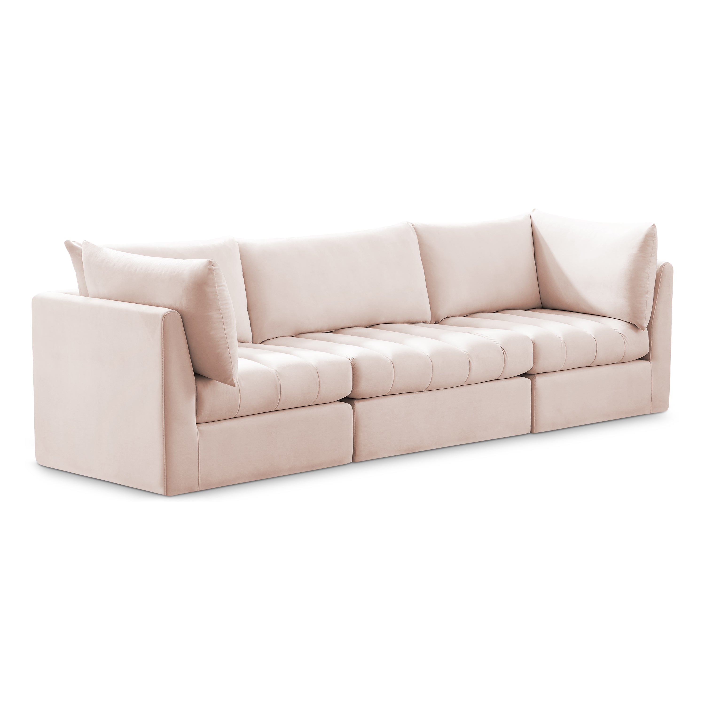 Acadia Pink Velvet Modular Sofa S103 – casabycoco