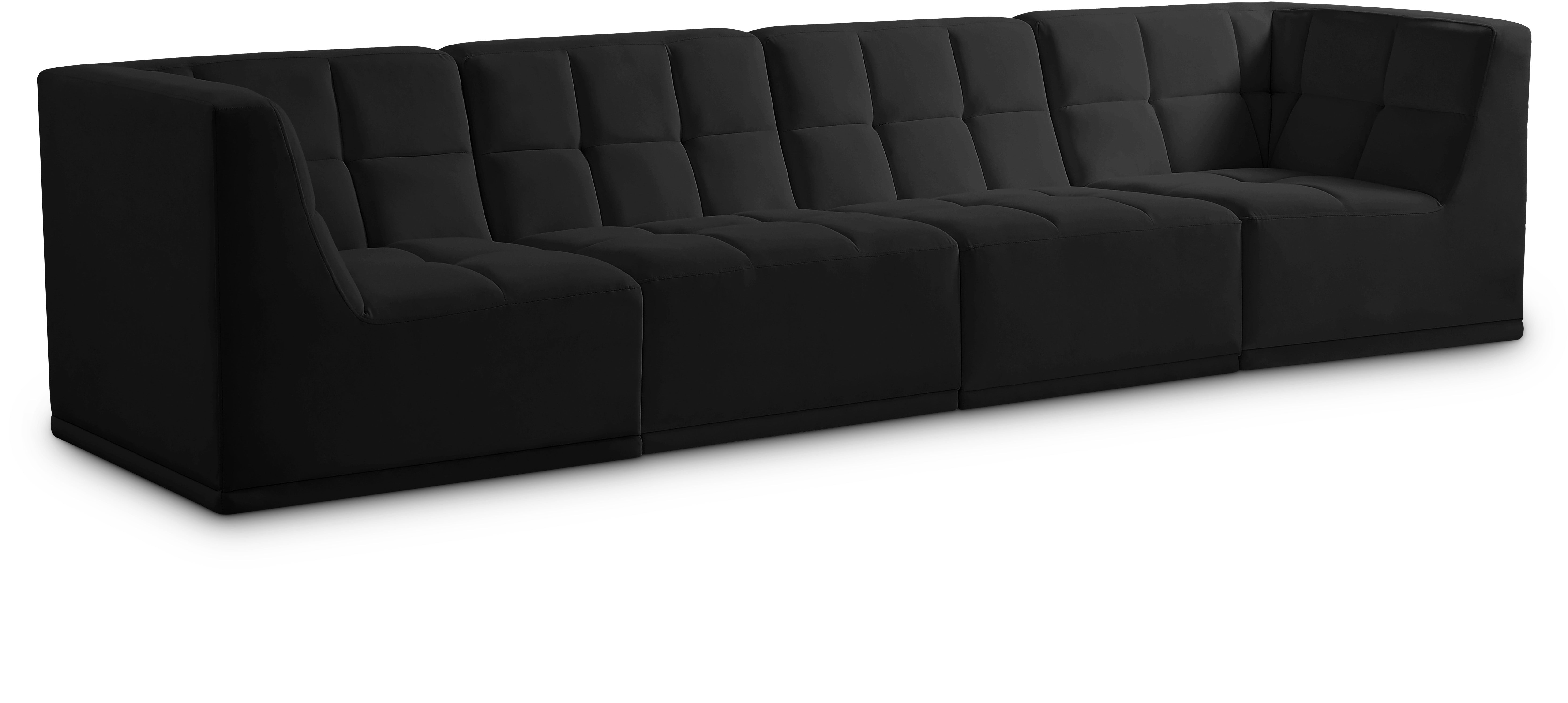 Destiny Black Velvet Modular Sofa S128 – casabycoco