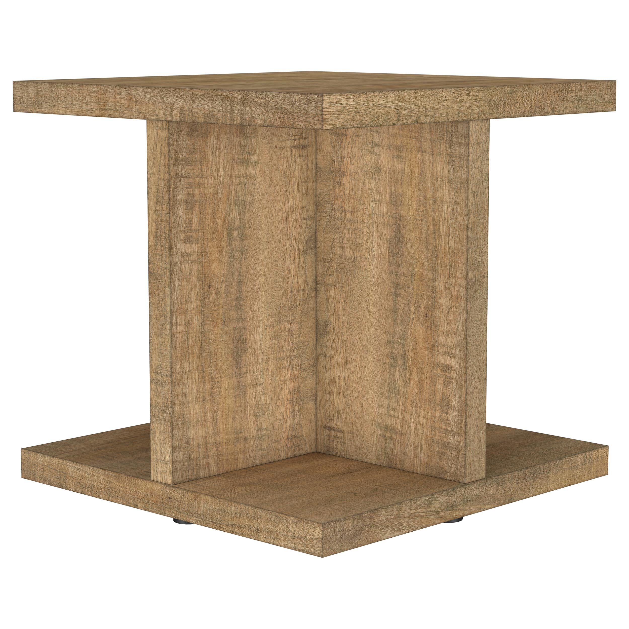 Tavin Square Engineered Wood End Side Table Mango – casabycoco
