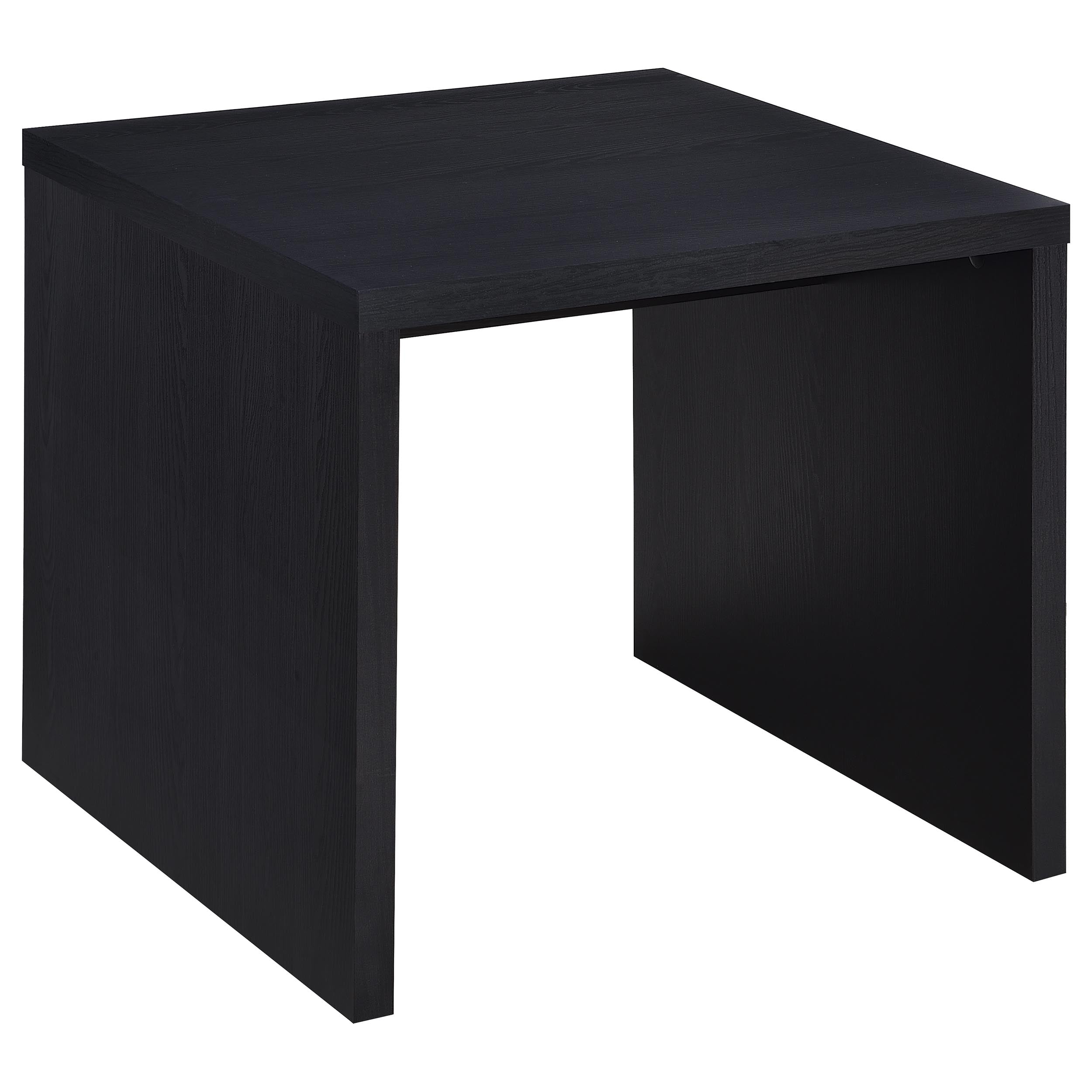 Windrose Engineered Wood Square Side End Table Black – casabycoco