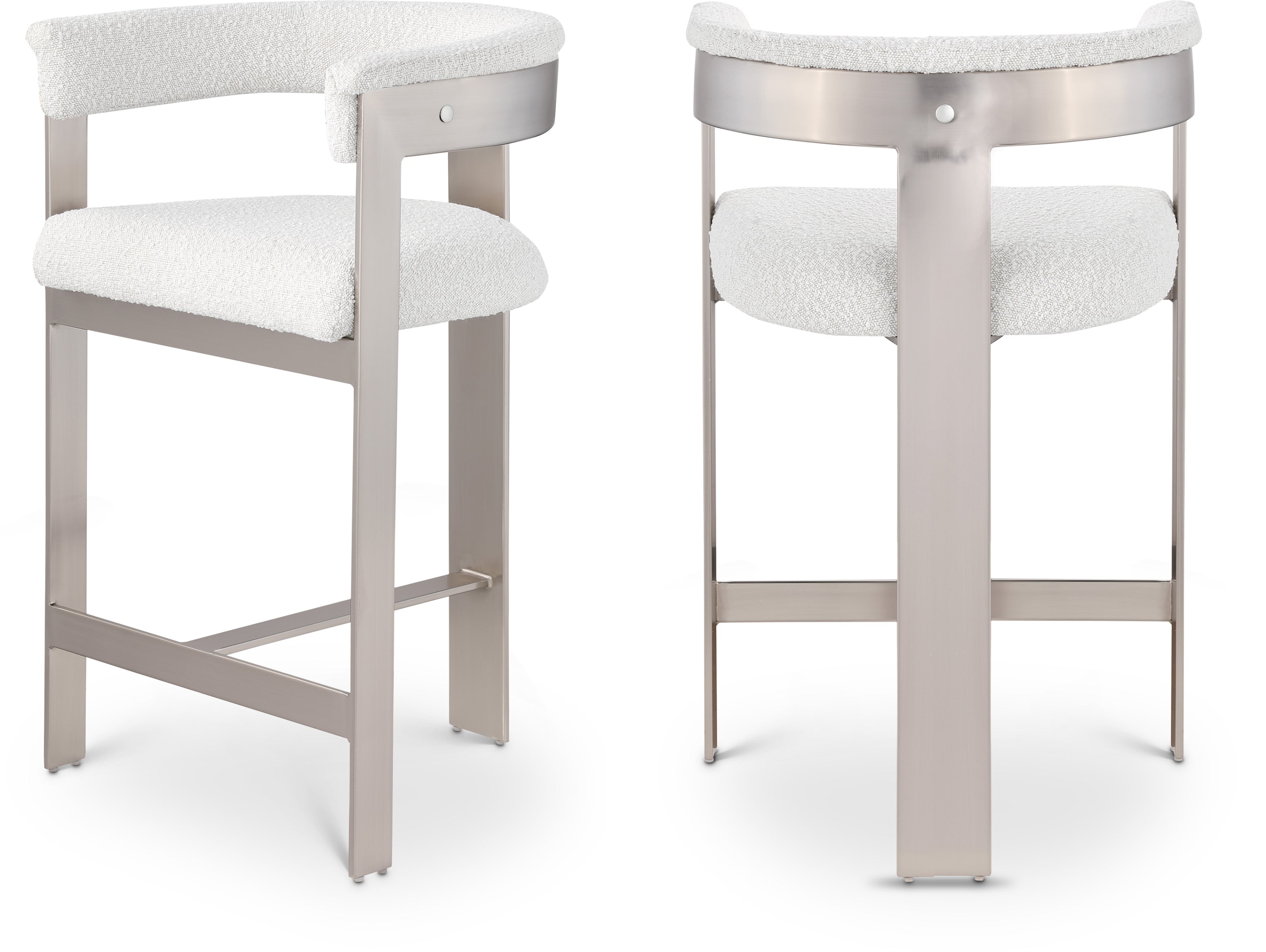 Bubble Cream Boucle Fabric Counter Stool – casabycoco