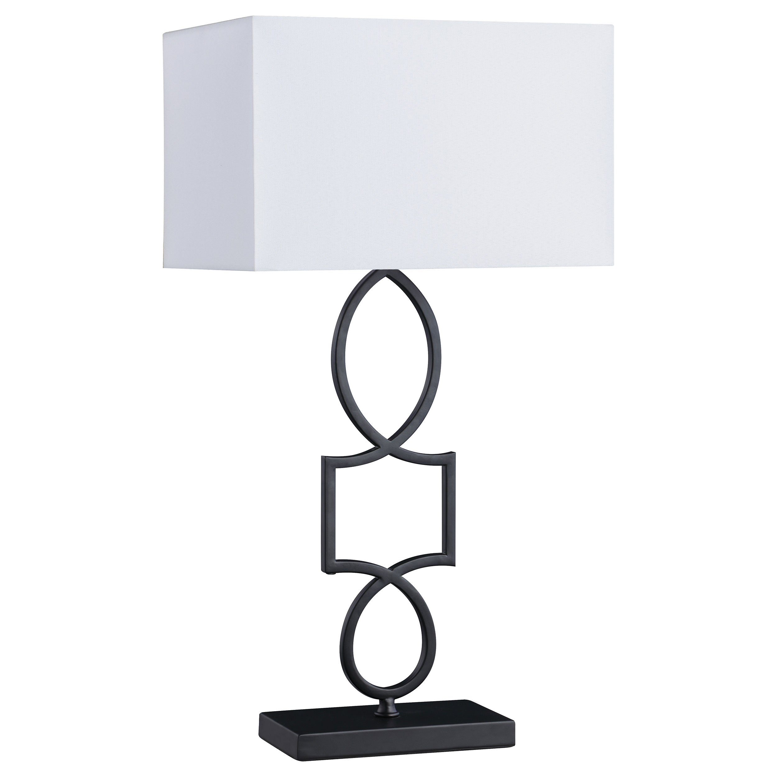 Robbie 29-inch Rectangular Shade Metal Table Lamp BlackBlack – casabycoco