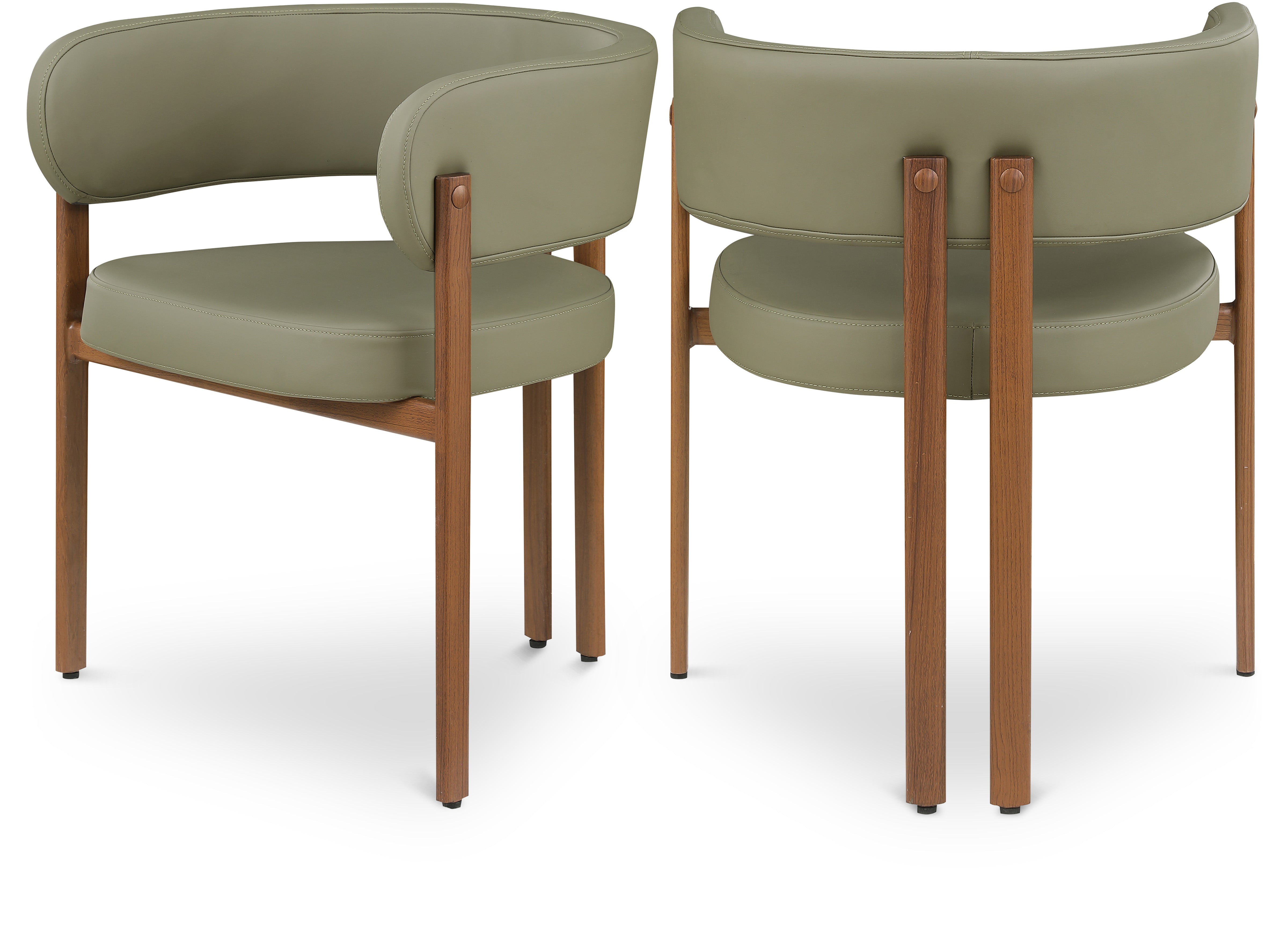 Acacia Olive Green Faux Leather Dining Chair C – casabycoco