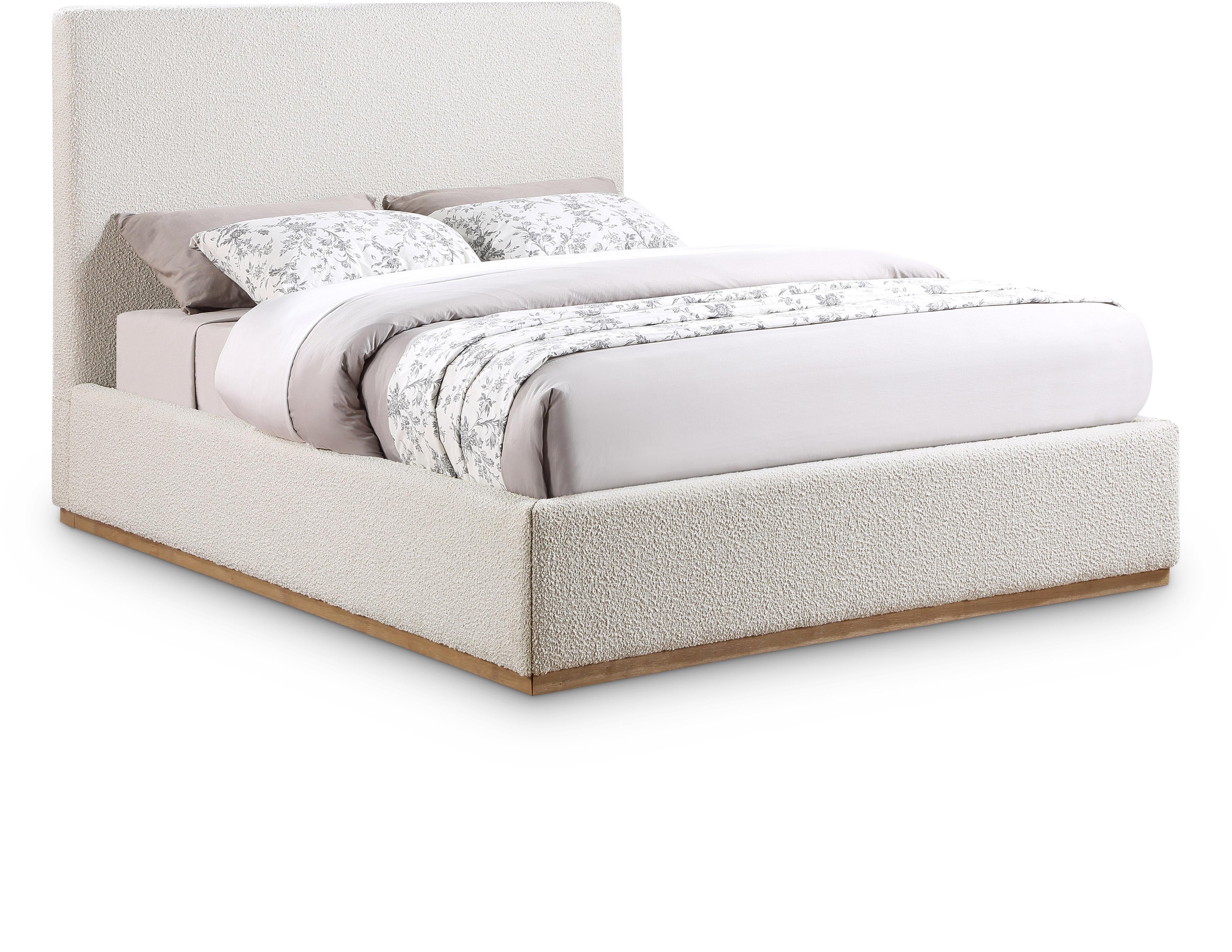 Stella Cream Boucle Fabric Queen Bed Q – casabycoco
