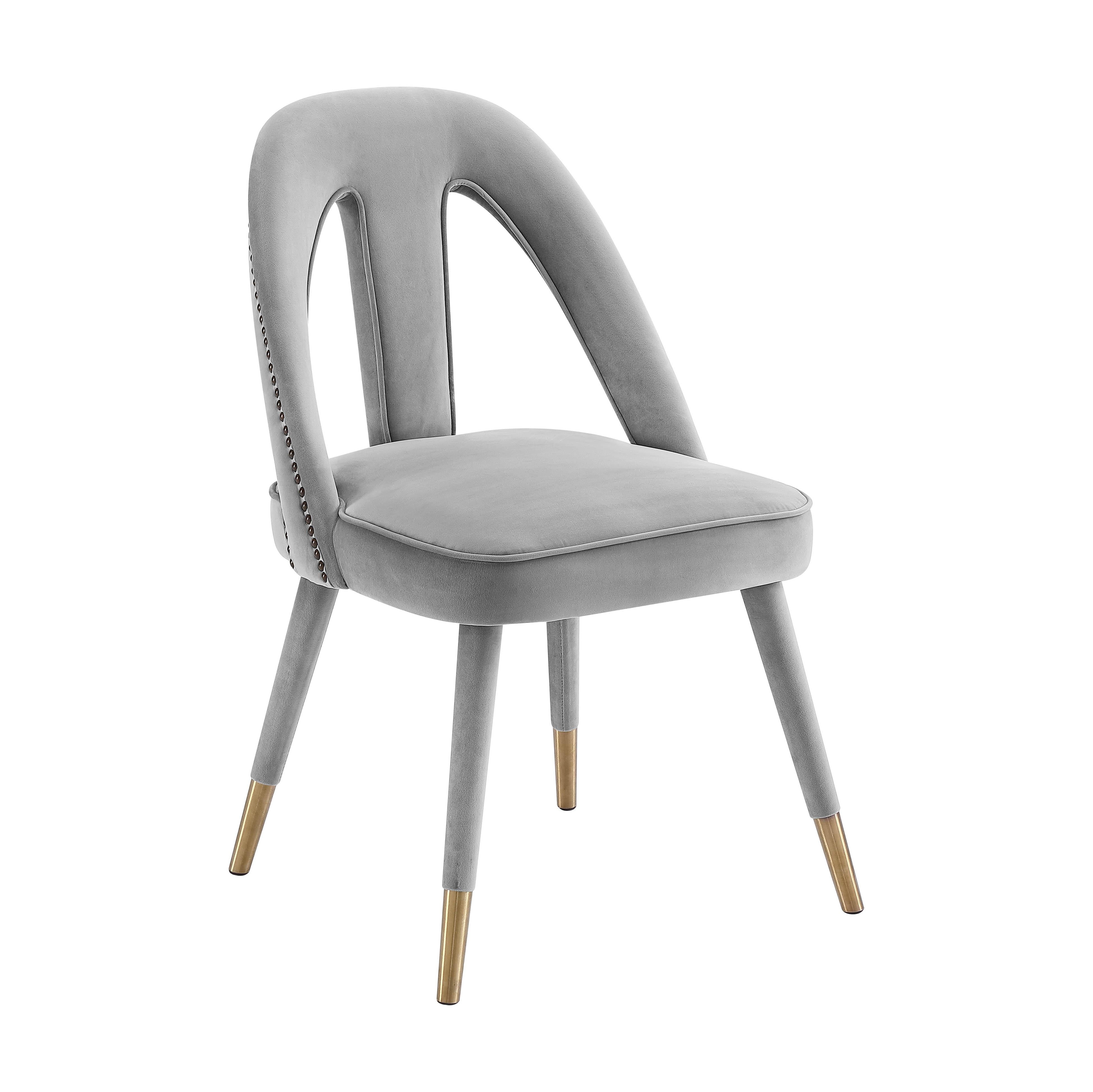 Bleeker Light Grey Velvet Side Chair – casabycoco
