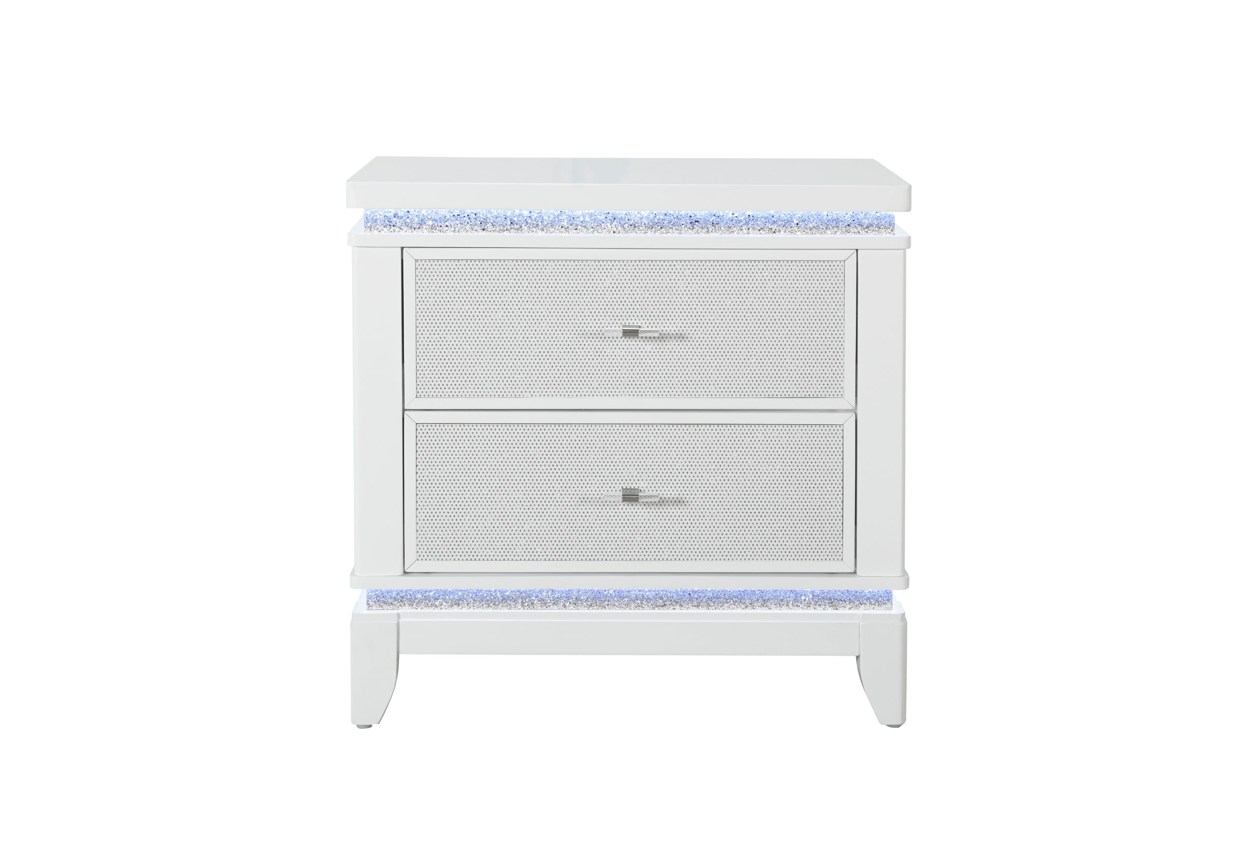 Riley White NIGHTSTAND WITH LED AND USB – casabycoco